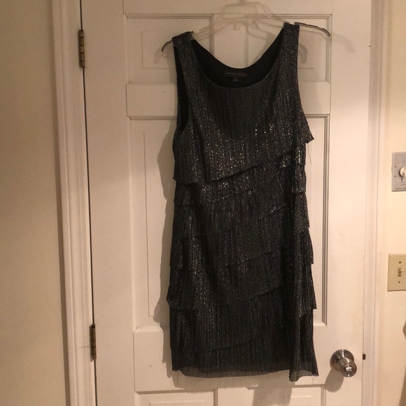 connected apparel | Dresses | Layered Black And Silver Dress | Poshmark